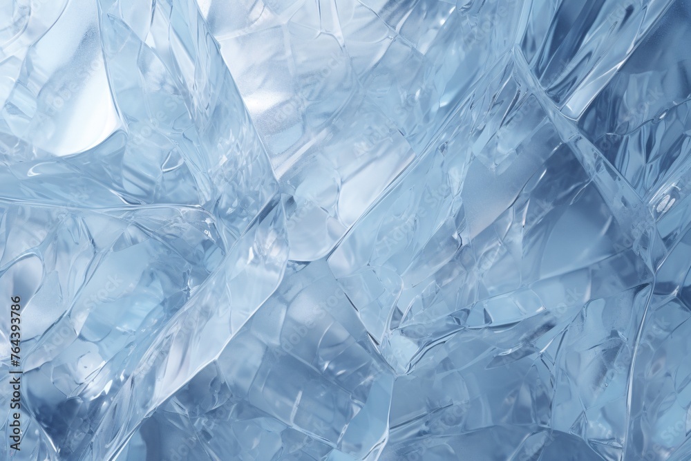 Ice Texture, Frozen Ice Texture Background, cracks on ice surface, Blue ...