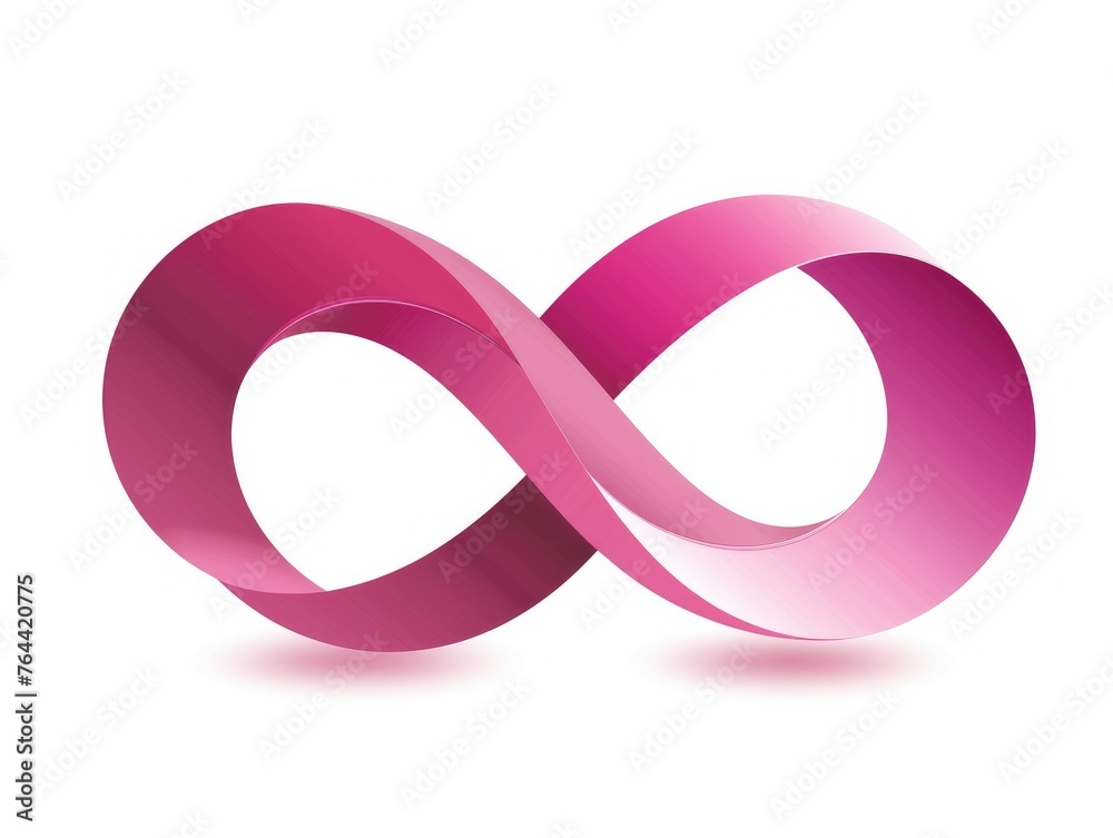 Elegant pink infinity symbol on white - A sleek and modern pink ...