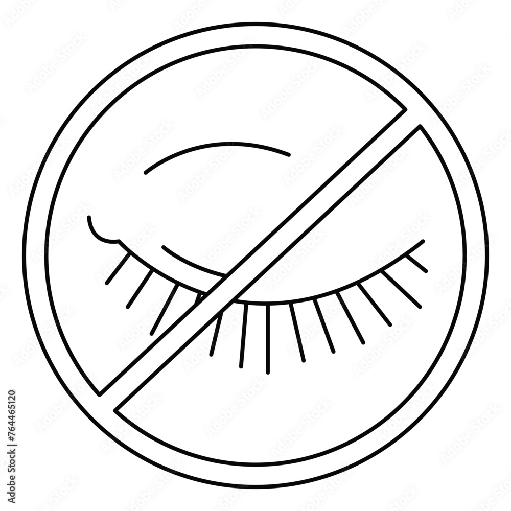 Hide icon eye. Hidden symbol. Invisible icon. Off. Unseen sign. Crossed ...