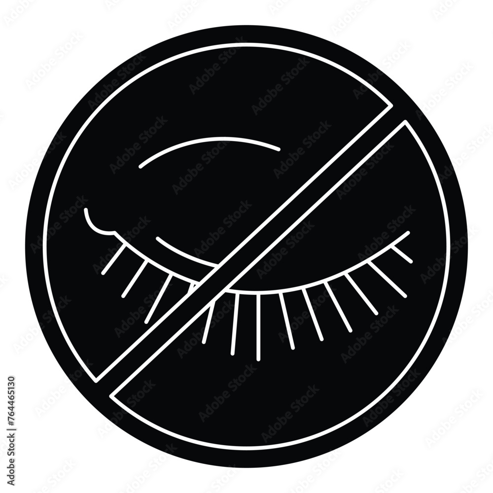 Hide icon eye. Hidden symbol. Invisible icon. Off. Unseen sign. Crossed ...