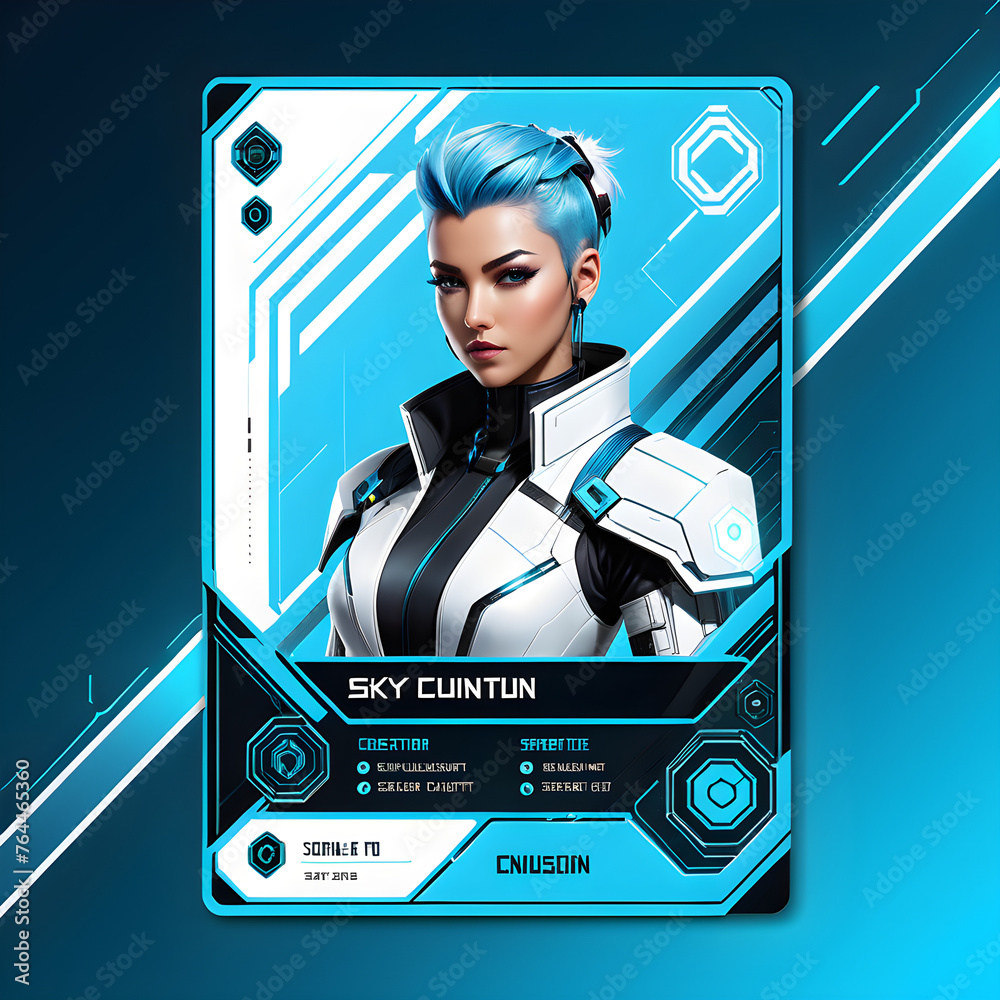 Imagine a trading card game template that looks like it's straight out ...