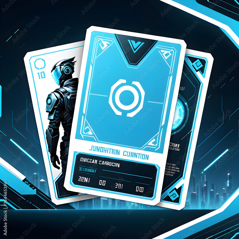 Imagine a trading card game template that looks like it's straight out ...