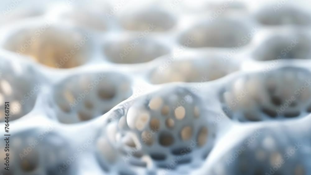 A closeup of a porous panel made out of lightweight material appearing ...