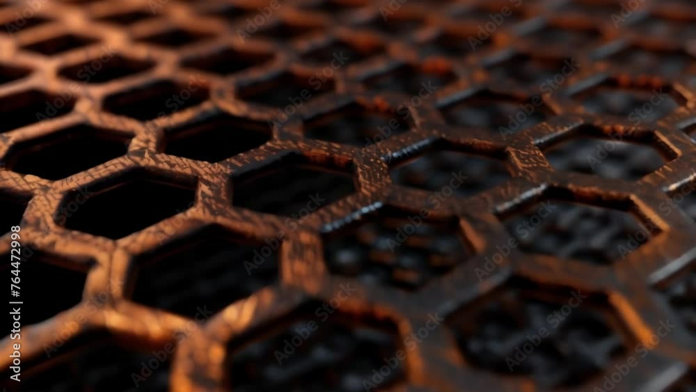 A highly detailed scan of a graphene lattice structure showing the ...