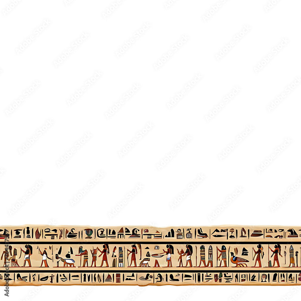 Ancient hieroglyphics border with Egyptian symbols Transparent ...