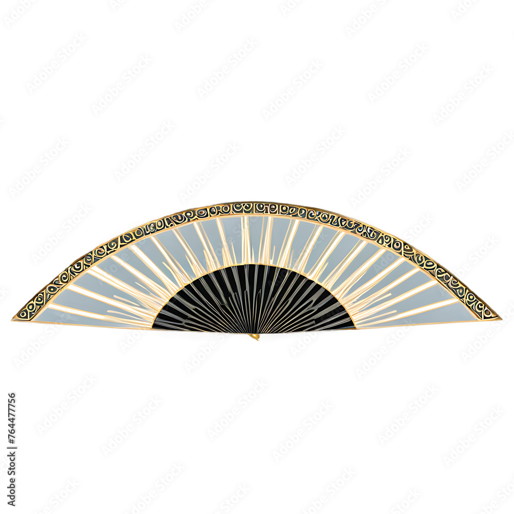 Art deco fan border with geometric patterns and symmetry Transparent ...