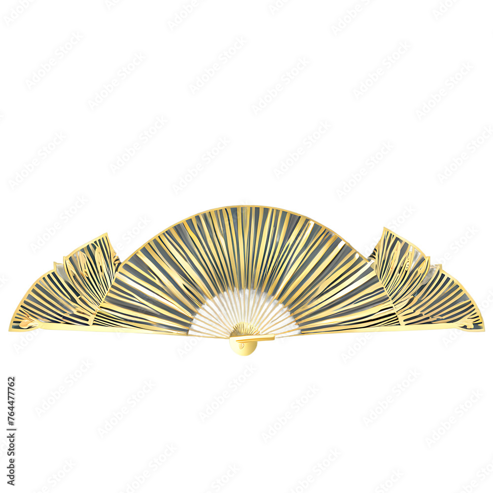 Art deco fan border with geometric patterns and metallic accents ...