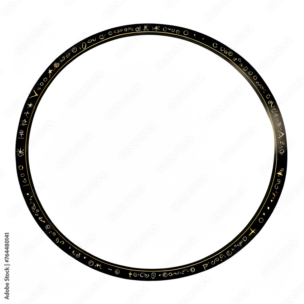 Celestial moon phase frame border with lunar cycles and celestial ...