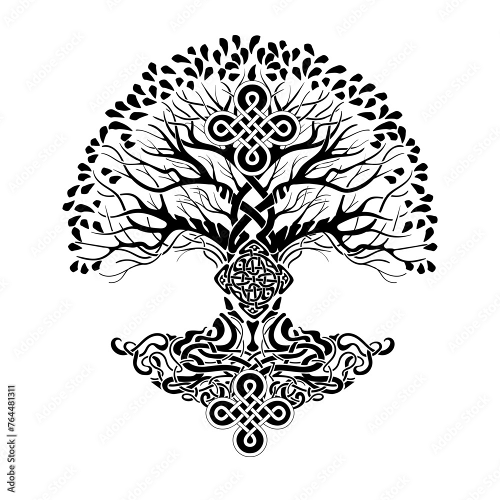 Yggdrasil tree of life Celtic sacred symbol. Celtic astronomy is a ...