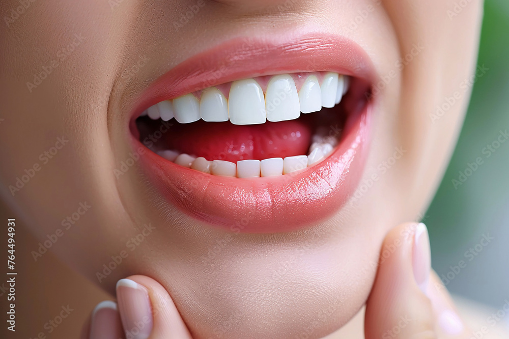 person with pain in his teeth, body with pain in the teeth, man holding ...