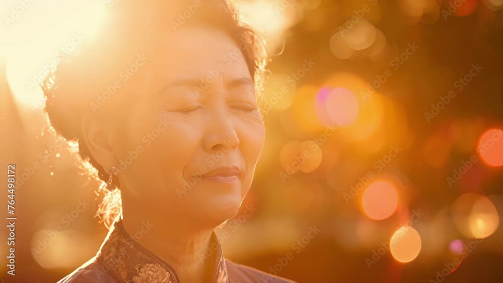 A gentle smile adorns the face of a person deeply immersed in the ...