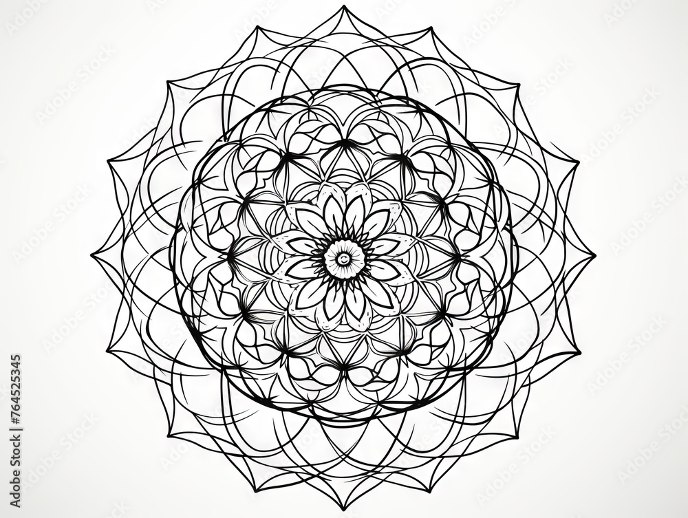 Harmonious sacred geometry and fractal patterns for mindful coloring ...