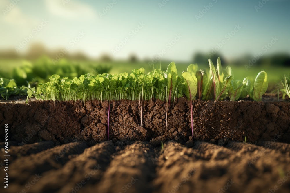 Crop Rotation Diagram and Soil Layers in the concept of soil health ...