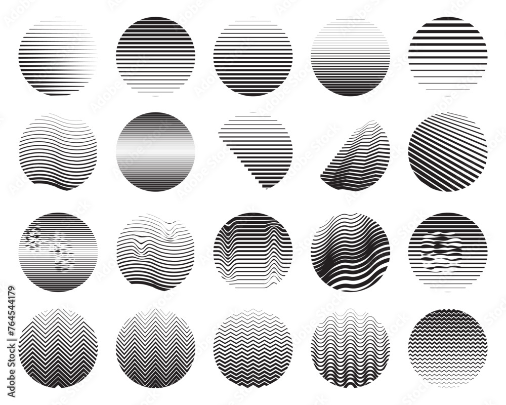 Line fade pattern set. Faded halftone black lines. Fading linear ...