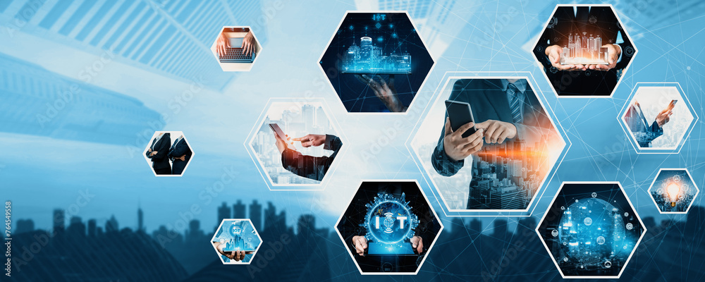 Communication technology , smart connection IOT and people network ...