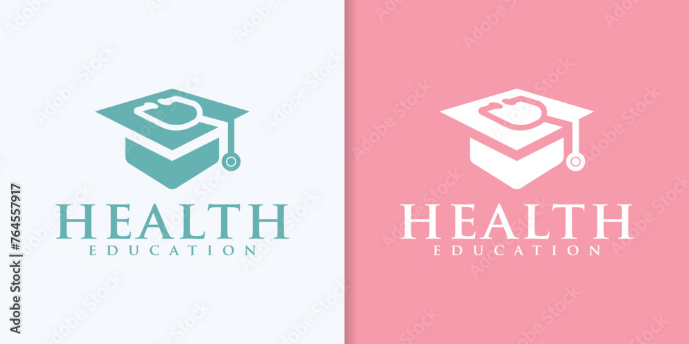 Medical health university logo. Toga hat with medical cross logo. World ...