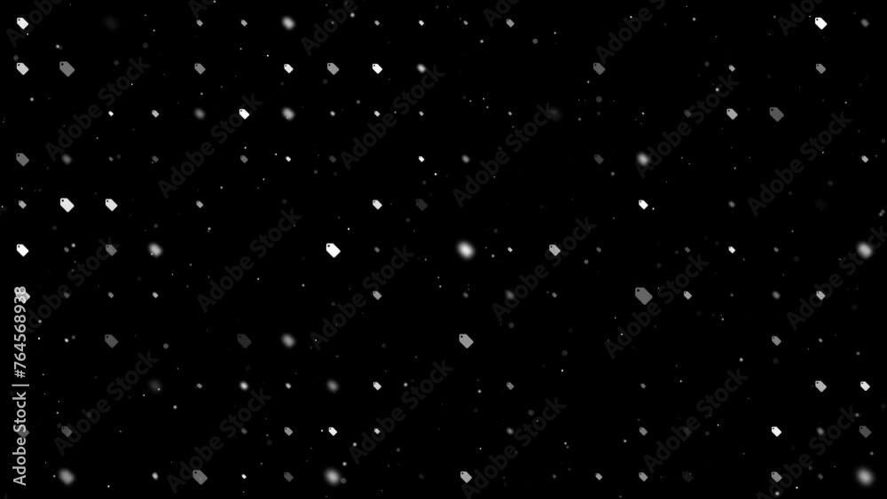 Template animation of evenly spaced discount label symbols of different ...