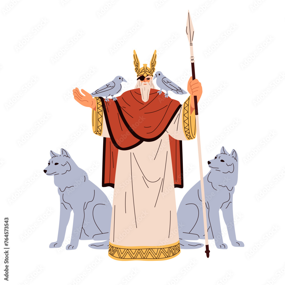 Odin, Germanic god. Deity of old Nordic mythology, ancient Scandinavian ...