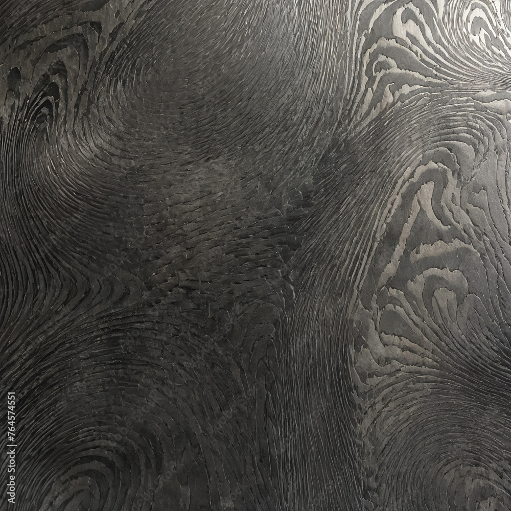 Black and white Damascus damask steel texture knife material pattern ...