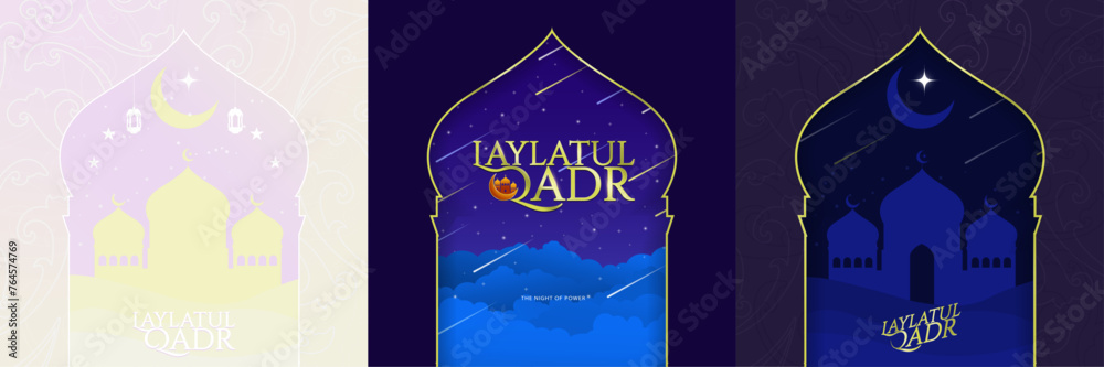 Laylat al-Qadr Poster Cards. Religious imagery through Mosque Windows ...