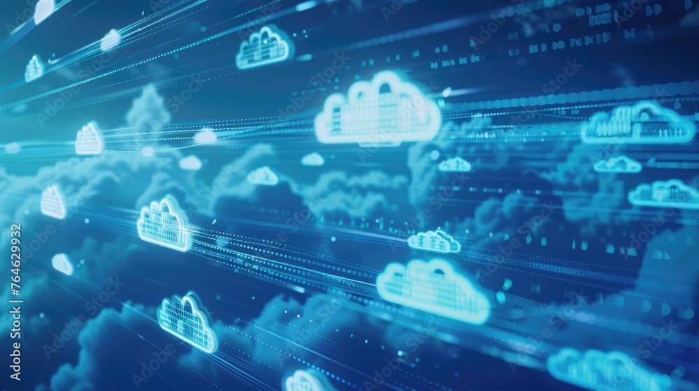 Conceptual representation of cloud computing infrastructure with ...
