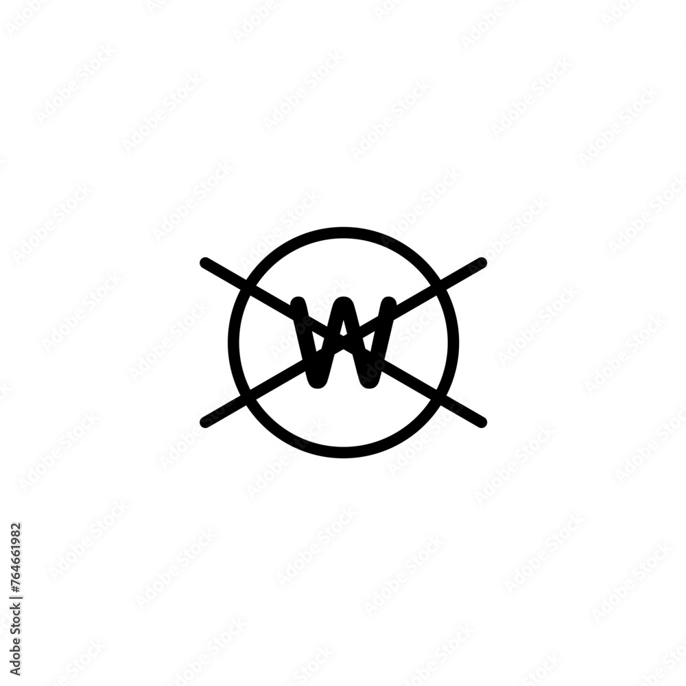 Vector washing symbol icon, laundry care icon. Clothes washing ...