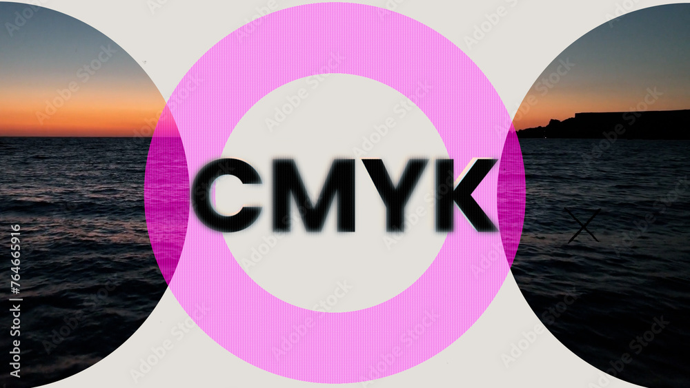 CMYK Echo Title Stock Template | Adobe Stock