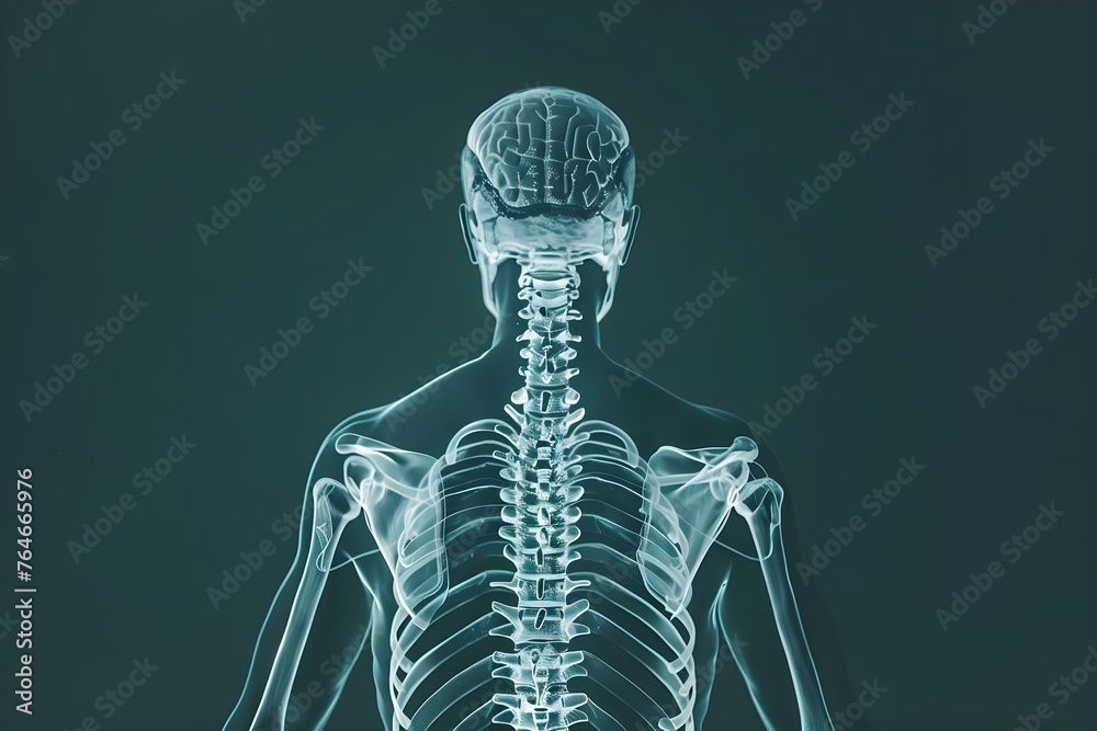 Xray image of a human body showing skeletal structure from head to toe ...