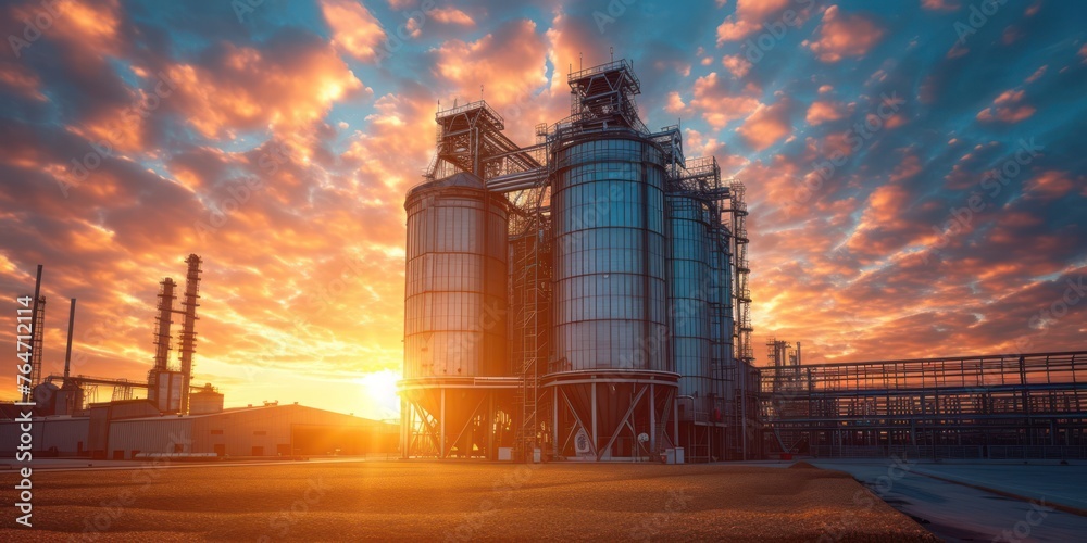 Agro storage granary elevator at an agro-processing plant for ...