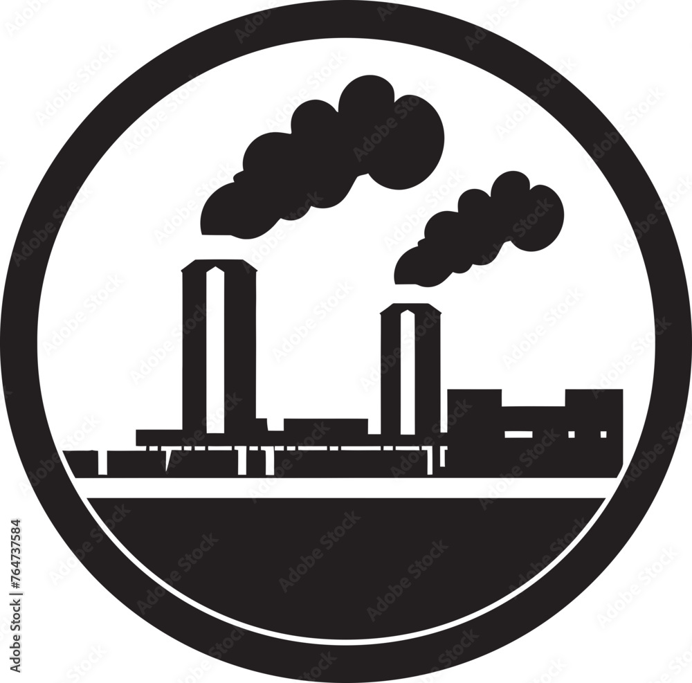 Smog Horizon Vector Graphics and Icons Embodying Factory Pollution ...