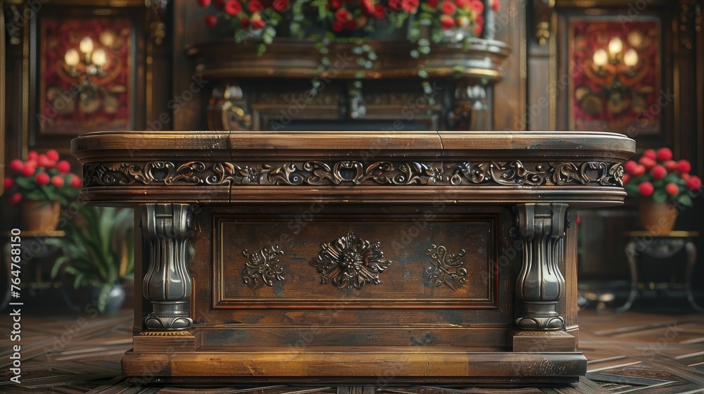Enhance your antique jewelry showcase with a vintage wooden podium set ...