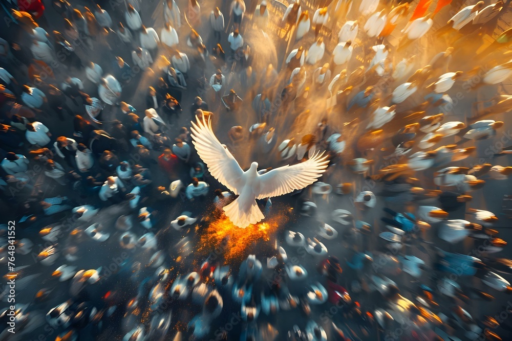 Pentecost in Christianity: Crowd gathers outside as Holy Spirit ...