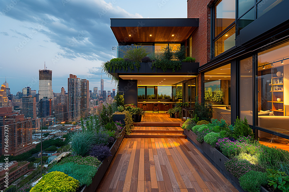 Vertical garden integrated into the design of a residential balcony ...