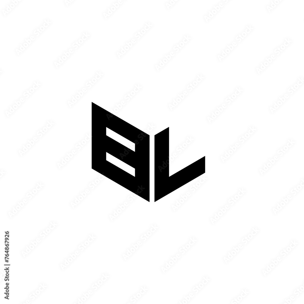 BL letter logo design with white background in illustrator. Vector logo ...