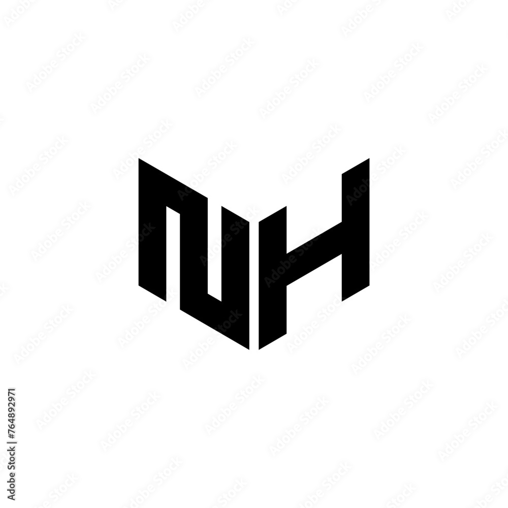 NH letter logo design with white background in illustrator. Vector logo ...