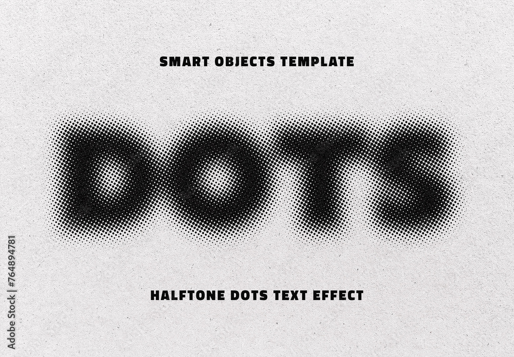 Blurry Dots Halftone Text Effect Mockup Stock Template | Adobe Stock