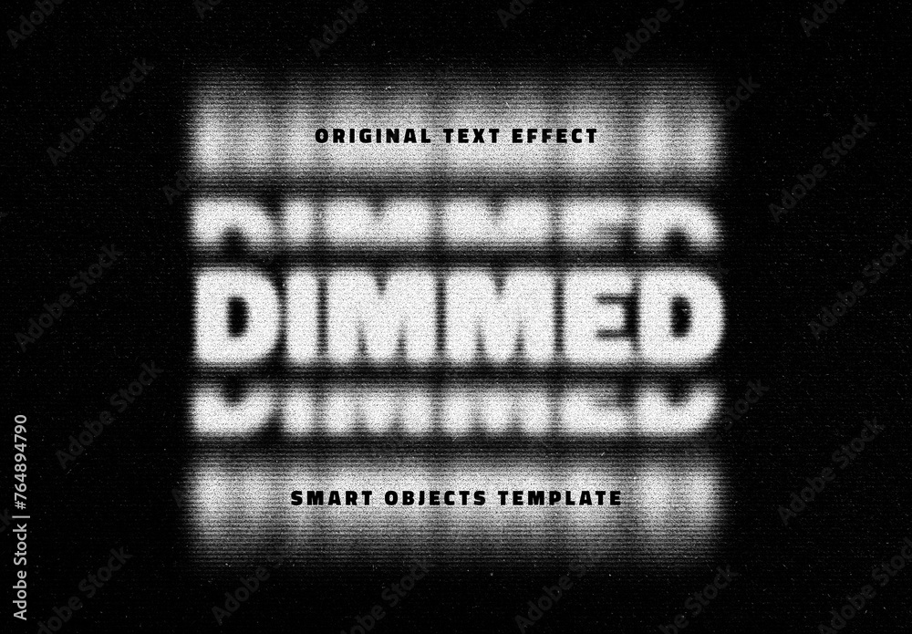 Bad Print Scanner Text Effect Mockup Stock Template | Adobe Stock