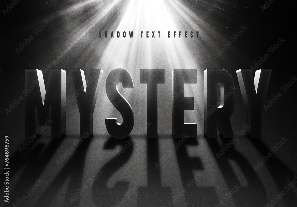 Modelo de Grey Cinematic Shadow Text Effect Mockup With Generative AI do Stock | Adobe Stock