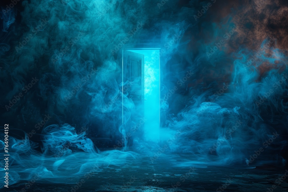 Exploring the enigmatic portal in the dimly lit chamber unveils a ...