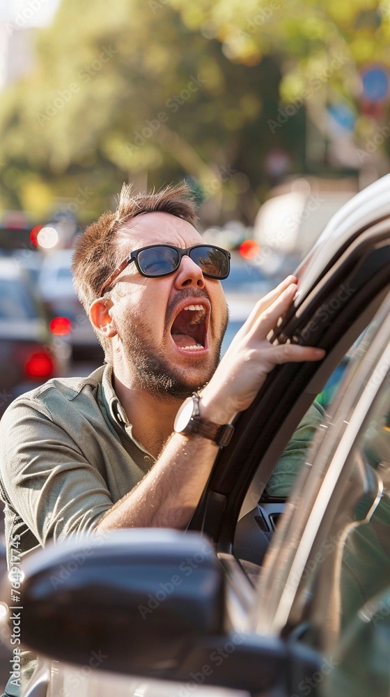 congestionImage of stressed and frustrated drivers showing the negative ...