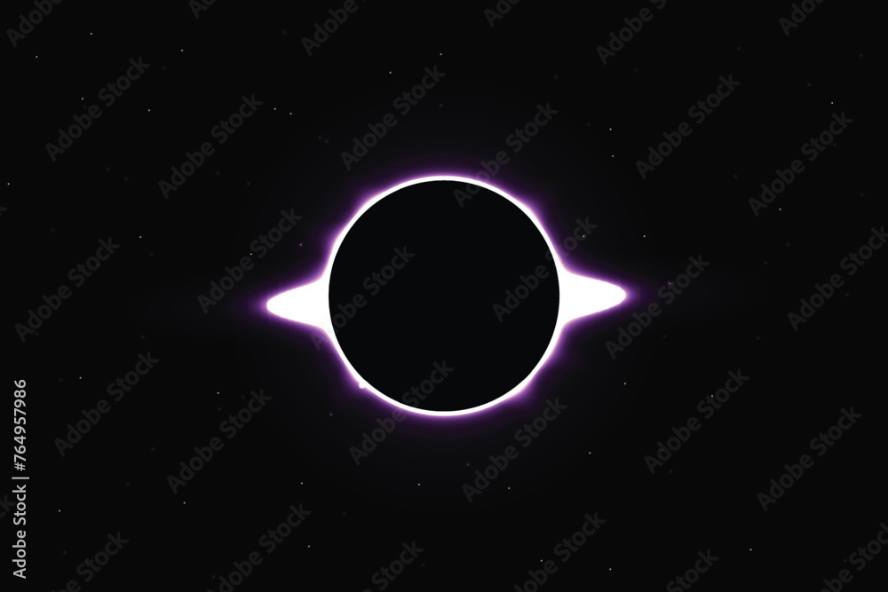 Iridescent round aura eclipse. Purple planet glow background. Sun or ...