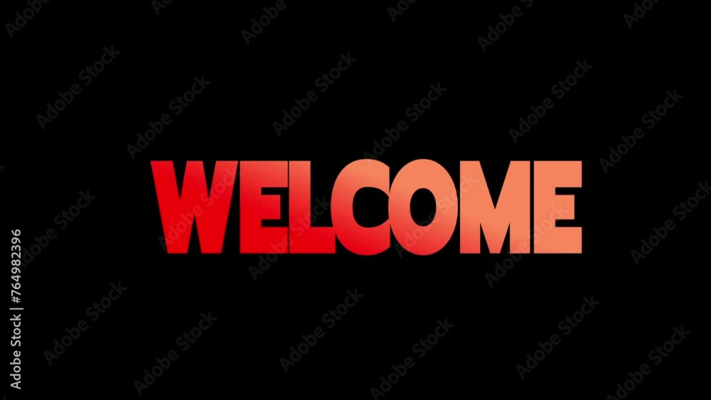 Black background welcome text animation. Cool welcome text animation ...