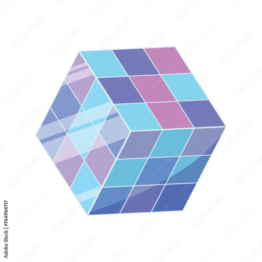 Magic Cube with Rotated Sides. Vector image isolated on white ...