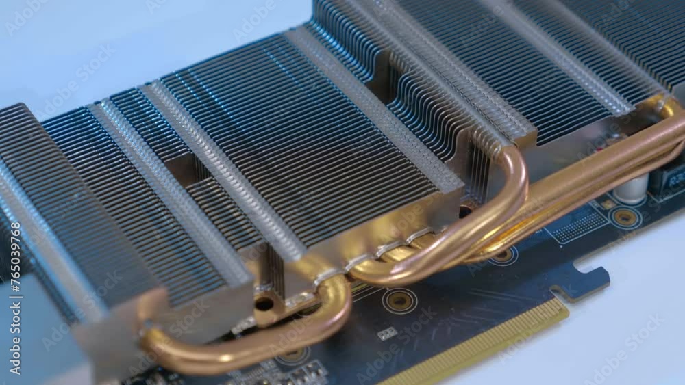 Powerful radiator with copper tubes for circulating coolant to cool the ...