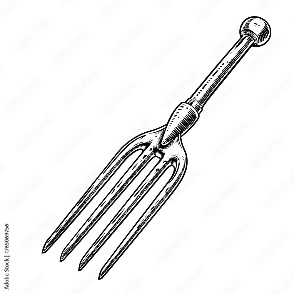 Pitchfork Cartoon, isolated on transparent background, Illustrations ...