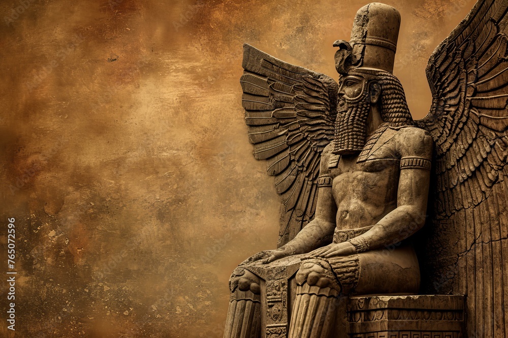 Foto de Omnipotent Ancient Sumerian god. Antiquity history religious ...