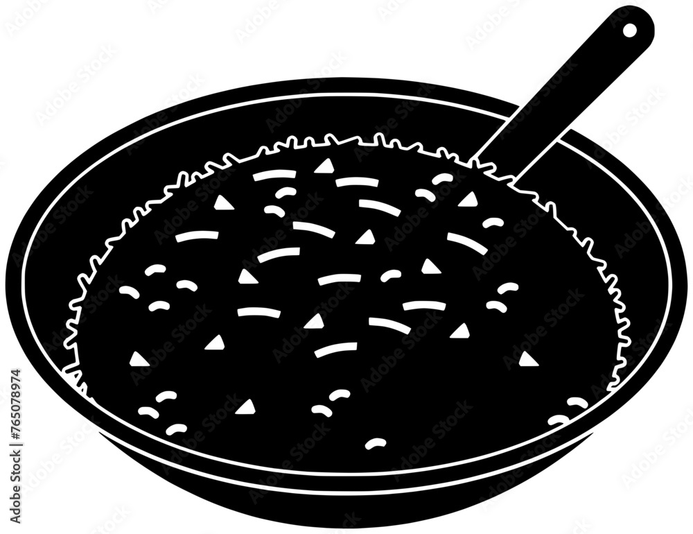 recipe illustration cooking silhouette French logo food icon omelet ...