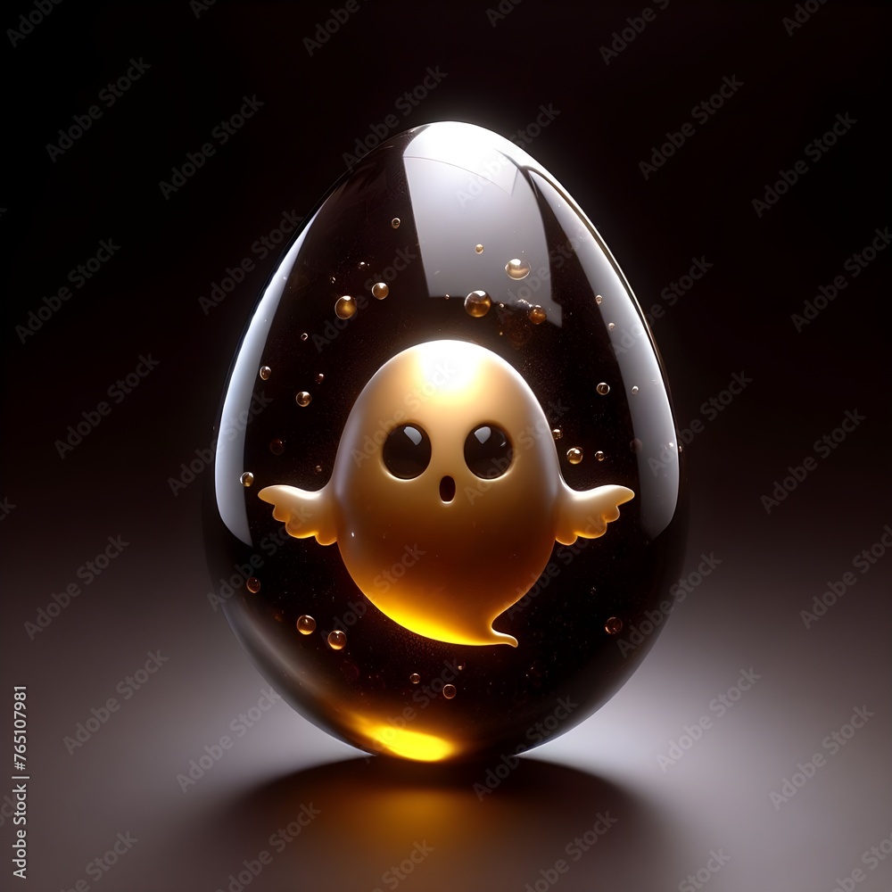 Happy easter baby monster embrio ghost zombie alien eggs angry in 3D ...