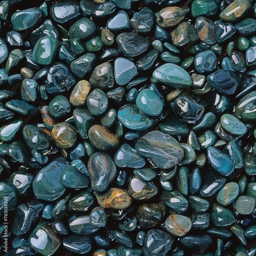 a close up of a bunch of rocks with different colors of rocks in the ...