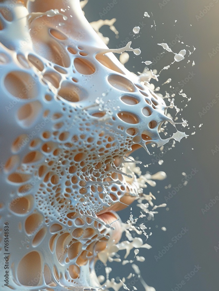 Radiance Repair An intricate 3D model of skin layers undergoing a ...